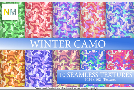 Second Life Marketplace - Winter Camo Rib Knit Patterns Kit 10 Seamless ...