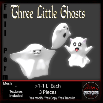 Second Life Marketplace - Full Perm Three Little Ghosts