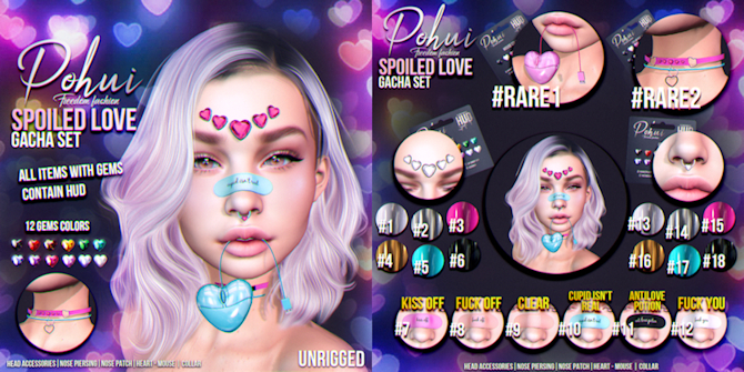 Second Life Marketplace - #POHUI - Spoiled love - gacha set #RARE1