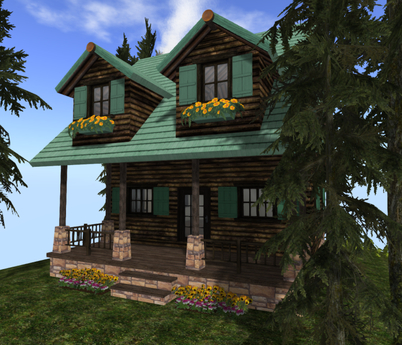 Second Life Marketplace - Pine Lake Log Cabin(82LI, 14x18)
