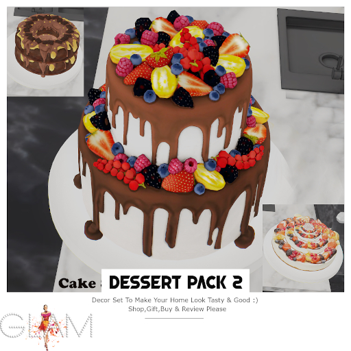 Second Life Marketplace - ***-Glam- Dessert Pack 2 (Decor Set)***