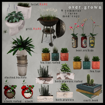 Second Life Marketplace - [n.i] over.grown.clock.rusted