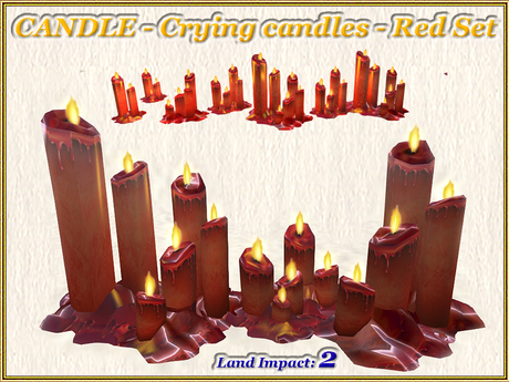 Second Life Marketplace - CANDLE - Crying candles - Red Set (2 LI ...