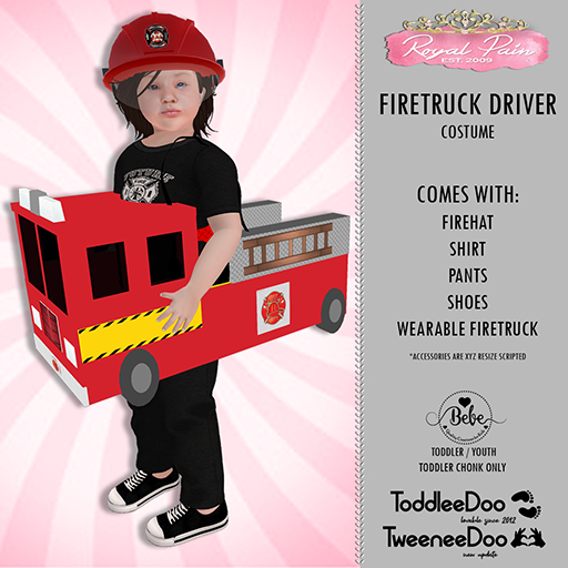 Second Life Marketplace - *-* Royal Pain *-* Royal Firetruck Driver ...