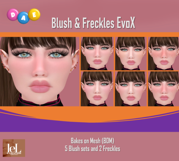 Second Life Marketplace - DAE BOUTIQUE BLUSH/FRECKLES EVOX #1