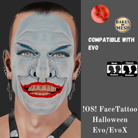 Second Life Marketplace - !OS! FaceTattoo Halloween Evo/EvoX/Classic