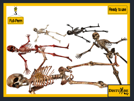 Second Life Marketplace - ::DisturbeD:: Halloween Skull and Bones Pack ...