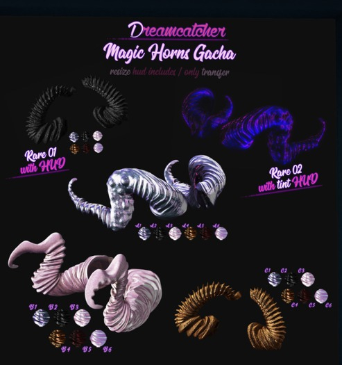 Second Life Marketplace - +Dreamcatcher+ Magic horns C5