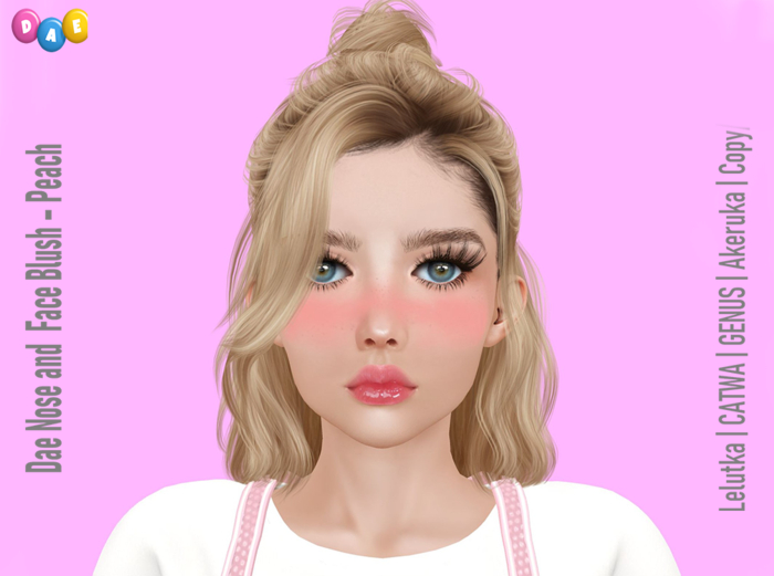 Second Life Marketplace - Dae Nose/Cheek BLUSH - Peach BOM