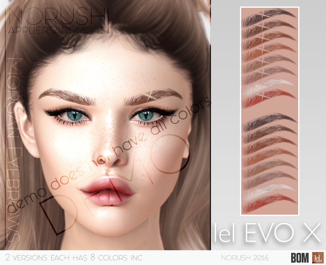 Second Life Marketplace - [NoRush] DEMO Morgan Eyebrows (BOM for ...