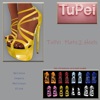 Second Life Marketplace - TuPei Platz2 Heels - Set of 8 for Belleza