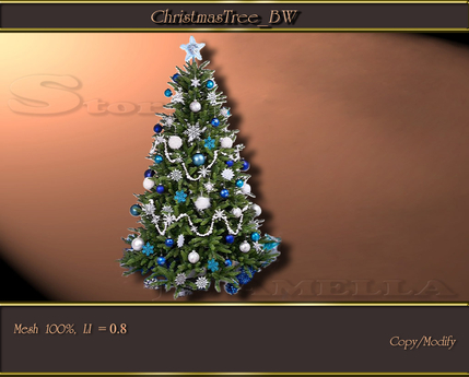Second Life Marketplace - Christmas tree_BW (Sculpt)