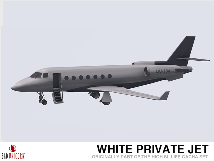Second Life Marketplace - (White) Private Jet RARE (Previously - High ...