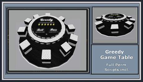 Second Life Marketplace - Greedy Game Table Full Perm