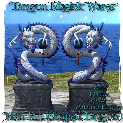 Second Life Marketplace - Dragon Magick Wares Han Riu Striped Dragon ...