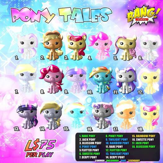 Second Life Marketplace - Bang! Figures - Pony Tales #4 - Pinky Pony (RARE)
