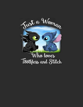 Second Life Marketplace - Stitch and Toothless-Ladies V-neck T-shirt