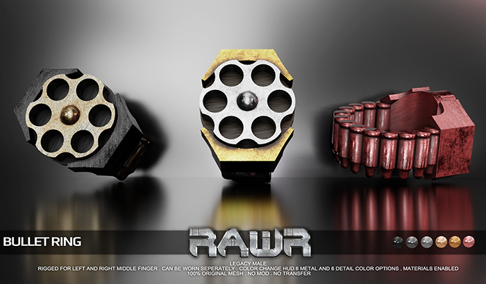 Second Life Marketplace - RAWR! Bullet Ring DEMO (add me)