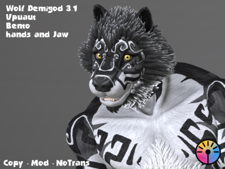 Second Life Marketplace - Wolf demigod 3.1 - Upuaut - Wolf MESH FULL ...
