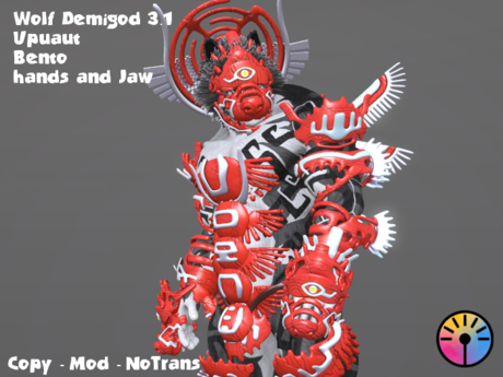 Second Life Marketplace - Wolf demigod 3.1 - Upuaut - Wolf MESH FULL ...