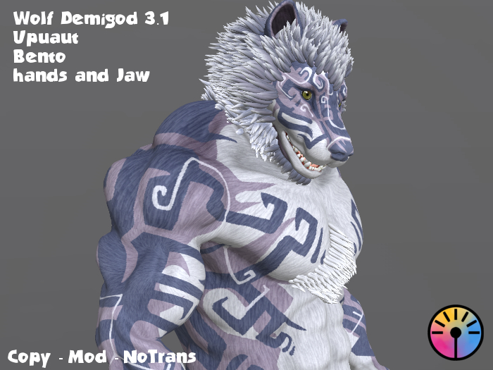 Second Life Marketplace - Wolf demigod 3.1 - Upuaut - Wolf MESH FULL ...