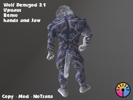 Second Life Marketplace - Wolf demigod 3.1 - Upuaut - Wolf MESH FULL ...