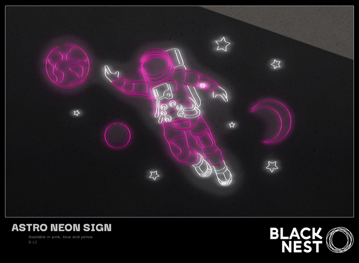 Second Life Marketplace - BLACK NEST / Astro Neon Sign