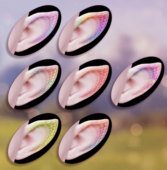 Second Life Marketplace - -bus- Fairy Dust Ear Tattoo -scales- (BoM)