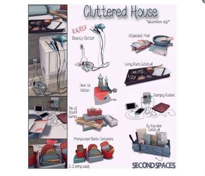 Second Life Marketplace - Second Spaces - Cluttered House - clean up ...