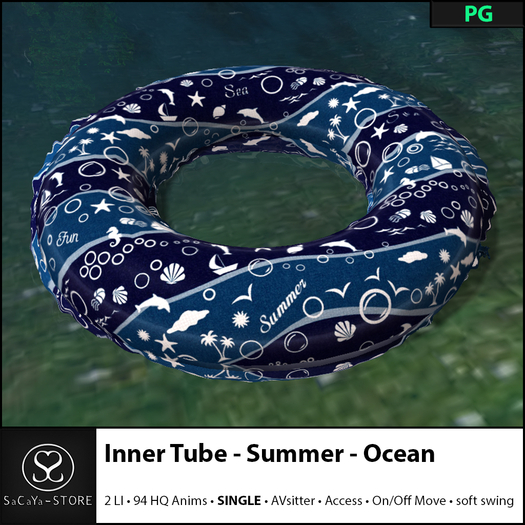 Second Life Marketplace - SaCaYa - Inner Tube - Summer - Ocean (PG)