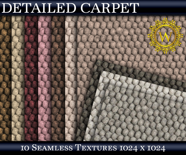 Second Life Marketplace - Detailed Carpet 10 Seamless Textures ...