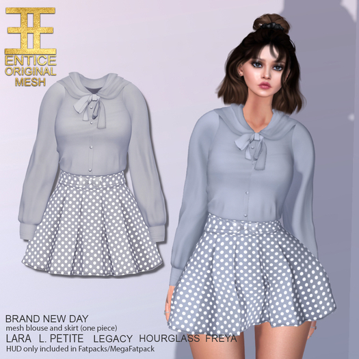 Second Life Marketplace - Entice - Brand New Day - Dots - Gray
