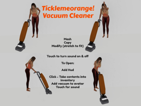Second Life Marketplace - Ticklemeorange! Vacuum Cleaner