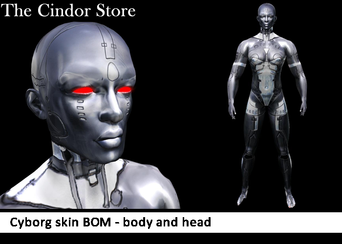 Second Life Marketplace - *CinDoR - Cyborg male skin head and body BOM