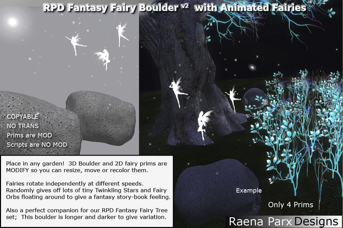 Second Life Marketplace - FANTASY FAIRY BOULDER v2 (COPYABLE) WITH ...