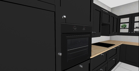 Second Life Marketplace - KITCHEN IKEA SAVEDAL BLACK COMPLETE MESH ...
