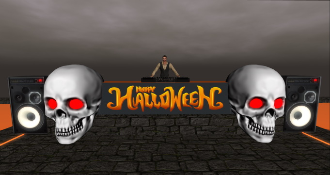 Second Life Marketplace - Halloween Club with Stage and Animated DJ Booth