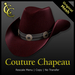 Second Life Marketplace - CC Reno Cowboy Hat: Leather {Red}