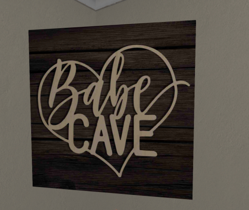 Second Life Marketplace - Sign- Wooden Babe Cave