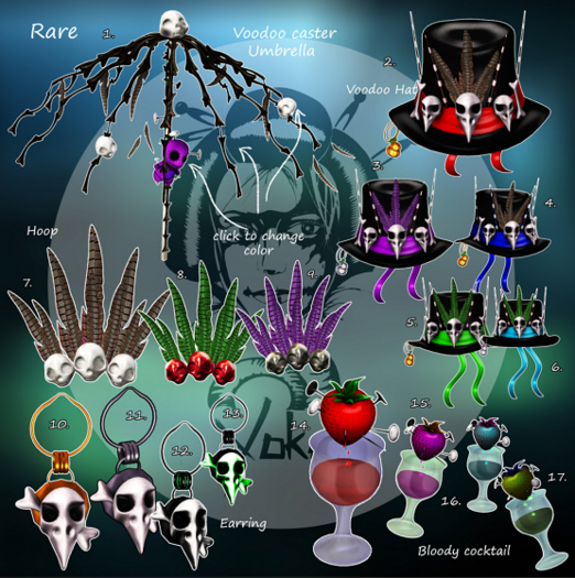 Second Life Marketplace - 5.Yokai - Birth of Voodoo - Voodoo Hat (toxic)