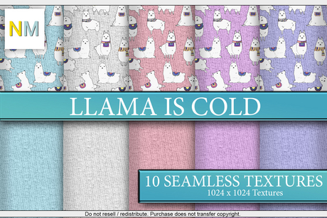 Second Life Marketplace - Llama Is Cold Matchup Kit 10 Seamless Fabric ...