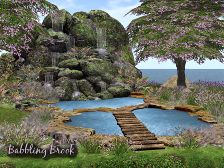 Second Life Marketplace - Waterfall Garden|BabblingBrookSU
