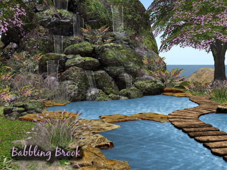 Second Life Marketplace - Waterfall Garden|BabblingBrookSU