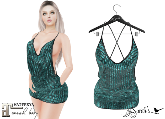 Second Life Marketplace - Maitreya Mandy Mini Disco Dress Sky