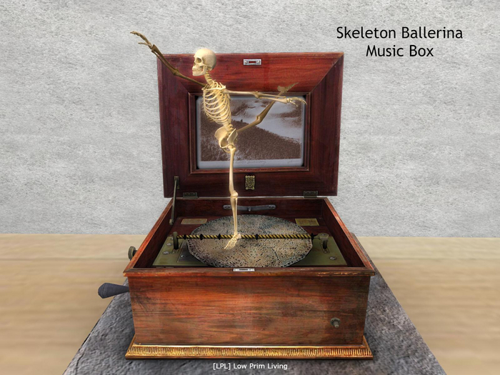 Second Life Marketplace - Halloween - Skeleton Ballerina Music Box