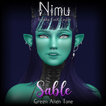 Second Life Marketplace - NIMU - Sable skin - Green Alien Tone