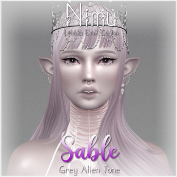 Second Life Marketplace - NIMU - Sable skin - Grey Alien Tone