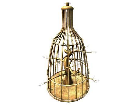 Second Life Marketplace - 02 MI Bronze Bird Tree Cage