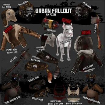Second Life Marketplace - Foxes - Urban Fallout - Teddy Bruiser - Dark ...