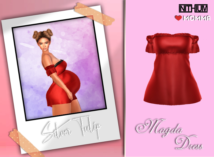Second Life Marketplace - Silver Tulip- Red Magda Dress LOVEMOMMA ...